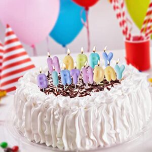 Berkebun Happy Birthday Cake Candles with Fun Colorful Candle Holders Included; for Birthday Cakes to Make it a Magical,CelebrationMacaroon Color Birthday Candles