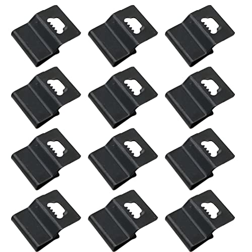 Youliang 50PCS S-Shaped Metal Wall Mount Album Picture Hanging Clips Back Plate Framed Wire Hanging Hooks Photo Frames Hanger Hooks, Black