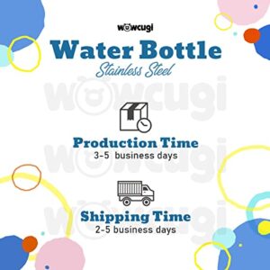 wowcugi Personalized Mermaid Water Bottle Stainless Steel Insulated Sports Bottle Reminder 12oz 18oz 32oz Mermaid Gifts For Back To School Birthday Christmas Kids Girls Daughter Sister