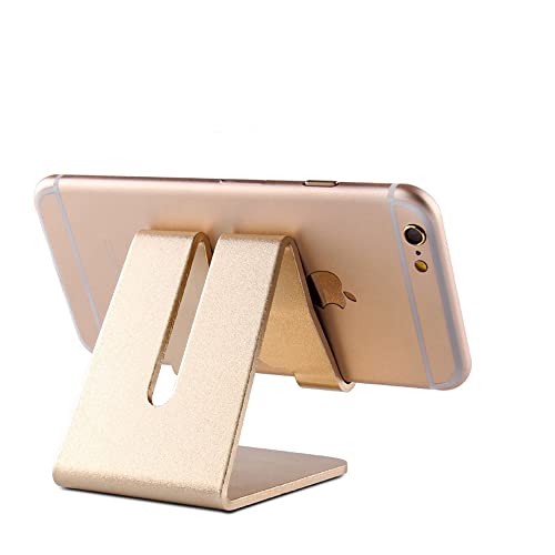 ROMIRUS Cell Phone Stand, Aluminum Metal Cell Phone Holder Phone Stand for iPhone 13 Pro Max/13 Pro/13/13 Mini/12, iPad Mini and Other 4-8" Android Smartphones