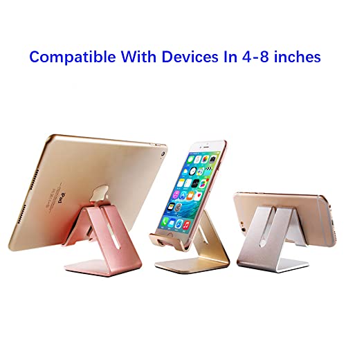 ROMIRUS Cell Phone Stand, Aluminum Metal Cell Phone Holder Phone Stand for iPhone 13 Pro Max/13 Pro/13/13 Mini/12, iPad Mini and Other 4-8" Android Smartphones