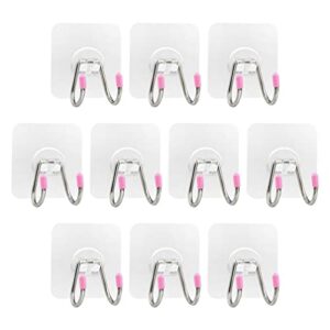 lifkome wall hooks for hanging heavy duty self adhesive hooks waterproof transparent hooks large adhesive hooks sticky wall hooks rustproof stainless steel nail- free wall hooks for organization