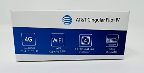 AT&T Locked AT&T Cingular SmartFlip IV U102AA 4G LTE | Prepaid Phone | 2.8" Screen | 4GB | Black(Renewed)