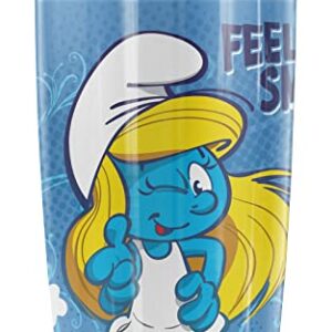 Logovision The Smurfs Smurfette Floral Feeling Smurfy Stainless Steel 20 oz Travel Tumbler, Vacuum Insulated & Double Wall with Leakproof Sliding Lid Beverages