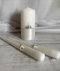 magik life unity candle set for wedding - wedding unity set for reception and ceremony - candle sets - 6 inch pillar and 2 * 10 inch tapers