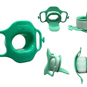 Endure Disposable Medical Bite Block with Teeth Protector for Airway Management & Endoscopy, 5 Pack of Bite Block Green Color with Strap