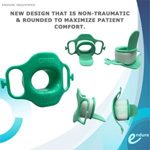 Endure Disposable Medical Bite Block with Teeth Protector for Airway Management & Endoscopy, 5 Pack of Bite Block Green Color with Strap