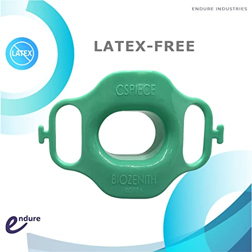 Endure Disposable Medical Bite Block with Teeth Protector for Airway Management & Endoscopy, 5 Pack of Bite Block Green Color with Strap