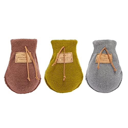 Wool Avocado's Keeper - Perfectly Ripen Avocado - Stocking Stuffer Cradle Ripener 5" H Ripen Your Avocado to Make Salads, Avocado Toast, Sandwich, Recipes, Great for Cooking, Baking, Gift (Mink Grey)