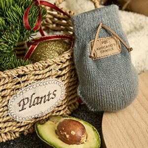 Wool Avocado's Keeper - Perfectly Ripen Avocado - Stocking Stuffer Cradle Ripener 5" H Ripen Your Avocado to Make Salads, Avocado Toast, Sandwich, Recipes, Great for Cooking, Baking, Gift (Mink Grey)