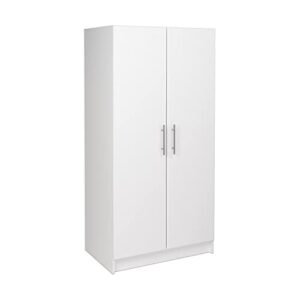 Prepac Elite Wardrobe with Storage, White