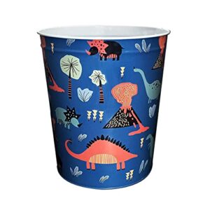 dino dinosaur waste basket trash can bin - kids bath bathroom bedroom (volcano)