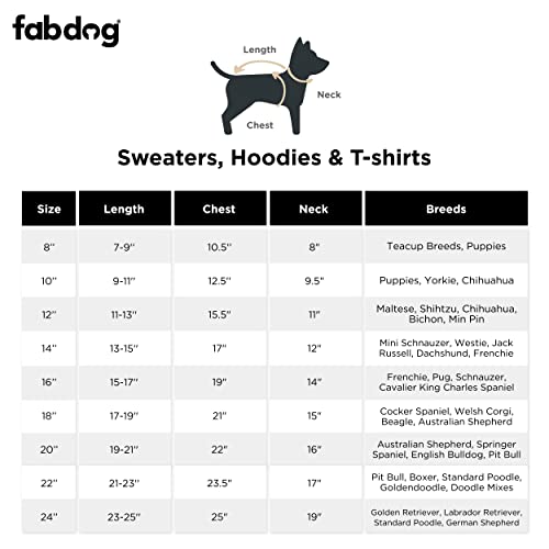 fabdog Dog Jogger Hoodie - Comfy Velour Dog Sweater For All Dogs - Soft, Lightweight Dog Clothes Ideal For Gift - Fits Neck Sizes 20" | Pink