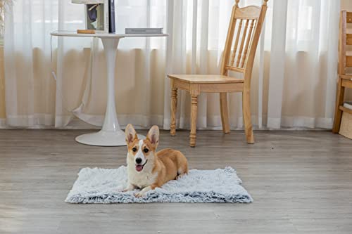 PJYuCien Fluffy Fleece Calming Pet Throw Blanket, Super Soft and Warm for Indoor Cats and Dogs, Small 16 * 24", Machine Washable, Grey Puppy Blanket