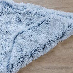 PJYuCien Fluffy Fleece Calming Pet Throw Blanket, Super Soft and Warm for Indoor Cats and Dogs, Small 16 * 24", Machine Washable, Grey Puppy Blanket