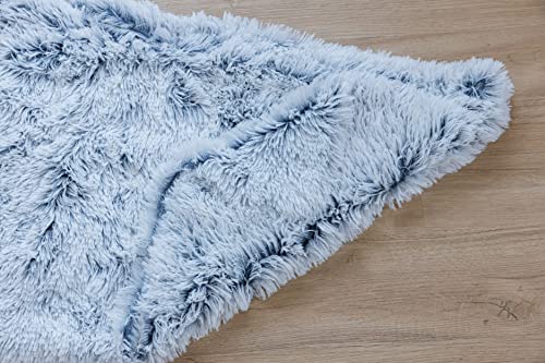 PJYuCien Fluffy Fleece Calming Pet Throw Blanket, Super Soft and Warm for Indoor Cats and Dogs, Small 16 * 24", Machine Washable, Grey Puppy Blanket