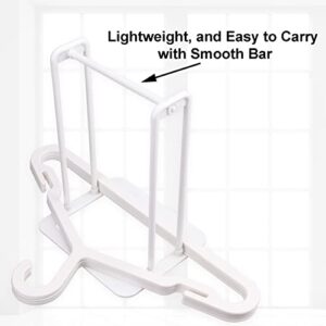 Hanger Organizer, Portable Hanger Stacker, Plastic Hanger Holder, Clothes Hanger Storage Rack Stand for Closet Laundry Room, White