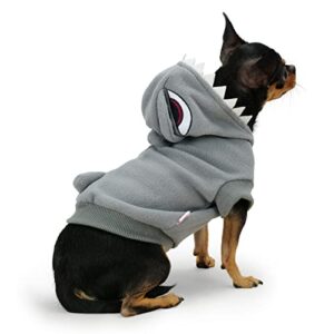 Frienperro Dog Shark Costume, Chihuahua Halloween Costumes, XXS Dog Clothes, Puppy Dog Clothes, Warm Soft Small Dog Hoodie for Small Dogs Girl Boy Pet Cat Winter Warm Sweatshirt XX-Small