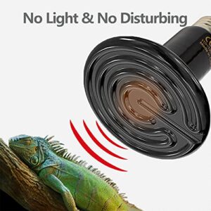 STTQYB Ceramic Heat Emitter, Ceramic Heat Lamp Bulb, Infrared Reptile Heat Emitter Heater Lamp Bulb for Turtle Snake Chicken