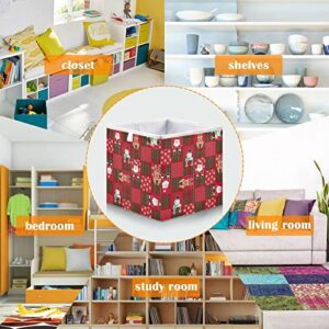 ALAZA Foldable Storage Bins, Christmas Snowman Santa Snowflake Storage Boxes Decorative Basket for Bedroom Nursery Closet Toys Books