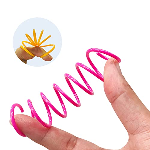 Cat Spring Toys 30 Packs, Plastic Colorful Springs Cat Toys for Cat Kitten Pets, Interactive Cat Toys for Indoor Cats and Kitten