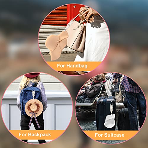 TOYMIS 4pcs Hat Clip, Hat Holder Clip Hat Clip for Bag Sun Hat Holder Bag Clip for Adults Outdoor Travel Accessory Hat Companion (Creamy-White, Big Size)