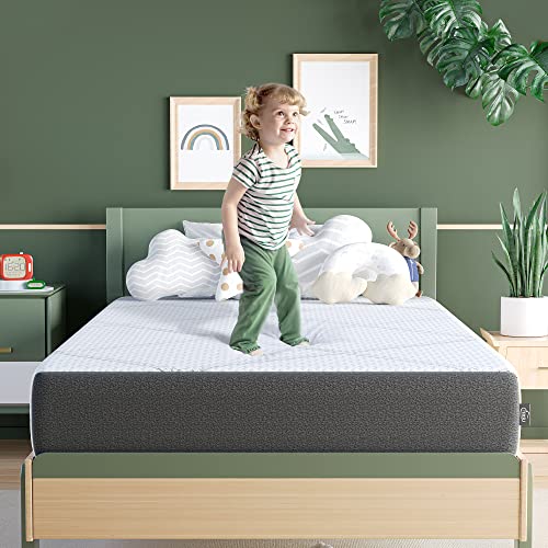 TeQsli Queen Mattress, 8 Inch Cool Gel Memory Foam Mattress with Breathable Cover for Kids and Adults, Medium Firm Bed in a Box Bunk Bed, Trundle CertiPUR-US Certified (TMA08Q-US)