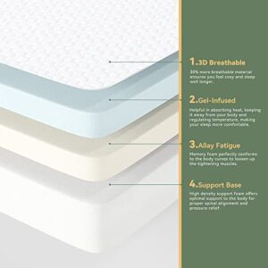 TeQsli Queen Mattress, 8 Inch Cool Gel Memory Foam Mattress with Breathable Cover for Kids and Adults, Medium Firm Bed in a Box Bunk Bed, Trundle CertiPUR-US Certified (TMA08Q-US)