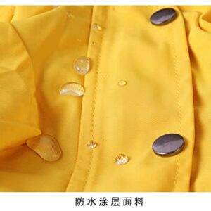 Dog Raincoat Jacket with Zip up Yellow rain Coat Hoodie Water Resistant Stylish Dog Raincoats (Small,Yellow)