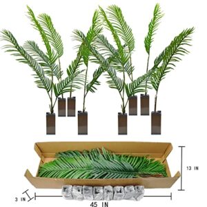 REGIS Artificial Areca Palm Plant, 4FT Fake Palm Tree Plant in Pot, Potted Faux Topiary Silk Tree for Indoor Entryway Decor Outdoor Home Office Gift，2 Pack