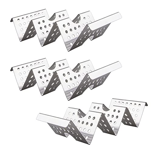 Viwehots Taco Holders Set of 3 - Stainless Steel Taco Stand Rack Tray Style, Taco Rack Holds Up to 3, Oven Taco Holders Safe for Baking, Dishwasher and Grill Safe