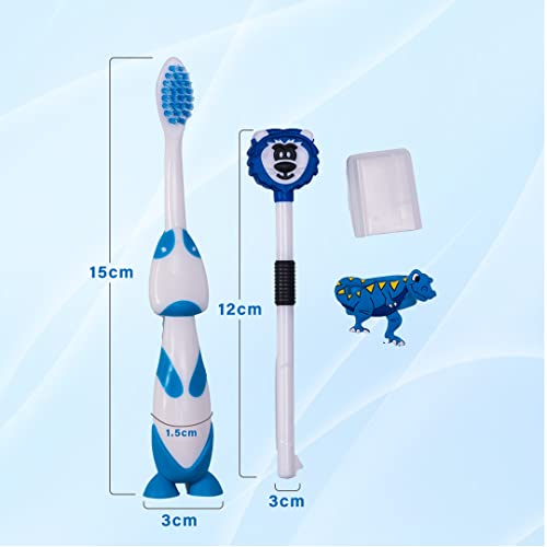 ADORE Mighty Wham Combo of Toothbrush and Tongue Cleaner with Free Ring(Pack of 2) (Might Blue)