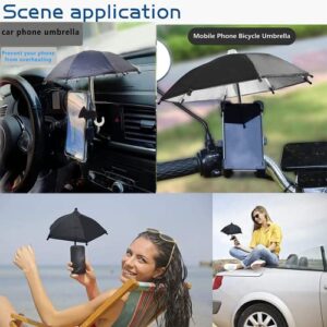 Phone Umbrella Suction Cup Stand,Phone Umbrella for Sun Shad,Outdoor Anti-Glare Cell Phone Cute Sunshade Holder，Car Navigation Sun Shade Visor,Sun Hood Shield Block Glare (Blue)