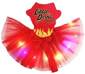 petitebella halloween theme puppy dog dress (little devil led, medium)