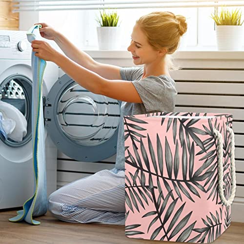 Laundry Hamper Palmetto Seamless Pattern Collapsible Laundry Baskets Firm Washing Bin Clothes Storage Organization for Bathroom Bedroom Dorm