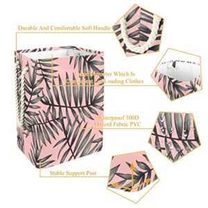 Laundry Hamper Palmetto Seamless Pattern Collapsible Laundry Baskets Firm Washing Bin Clothes Storage Organization for Bathroom Bedroom Dorm