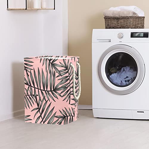 Laundry Hamper Palmetto Seamless Pattern Collapsible Laundry Baskets Firm Washing Bin Clothes Storage Organization for Bathroom Bedroom Dorm