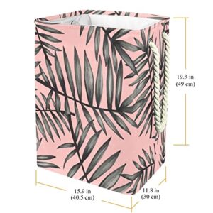 Laundry Hamper Palmetto Seamless Pattern Collapsible Laundry Baskets Firm Washing Bin Clothes Storage Organization for Bathroom Bedroom Dorm