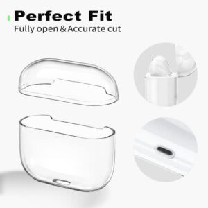 Foweroty Airpods Case Cover, Clear Soft TPU Protective Cover Compatible with Apple AirPods 1/2 Wireless Charging Case with Keychain (Clear)