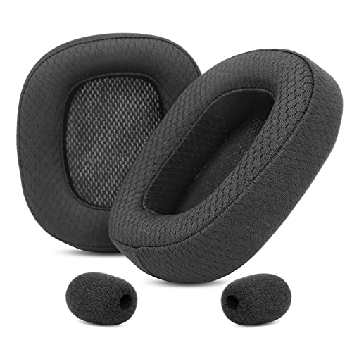 TaiZiChangQin Ear Pads Ear Cushions Mic Foam Kit Earpads Replacement Compatible with Logitech G430 G431 G432 G433 G332 Headphone ( Upgrade Fabric )