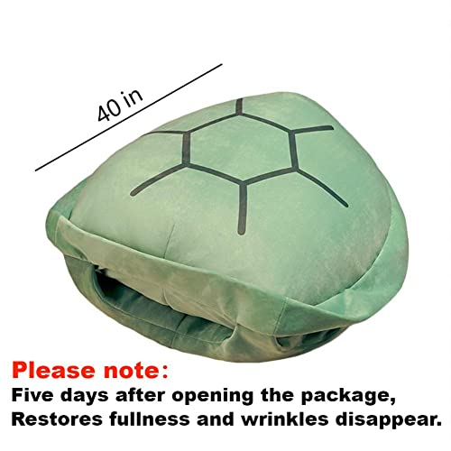 TANIOO 40 Inch Wearable Turtle Shell Pillows Weighted Stuffed Animal Costume Plush Toy Funny Dress Up, Gift for Kids Adults (40 inch)