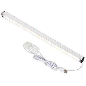 led under cabinet lighting plug-in, 12 inch under cabinet lights, 3 colors(2700k,4000k,6500k), usb led light strip bar, under counter light for kitchen/workbench/shelf/desk