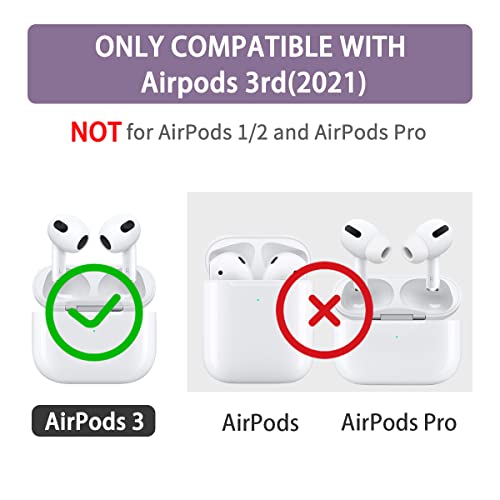 (3Pack) Food Airpod 3 Case for Airpods 3rd Gen, 3D Cartoon Airpods 3 Cover Funny Cute Silicone Protective Case for Airpods 3rd Generation for Girl Boys Kids (Sport Water+Green Drinks+Bubble Gum)