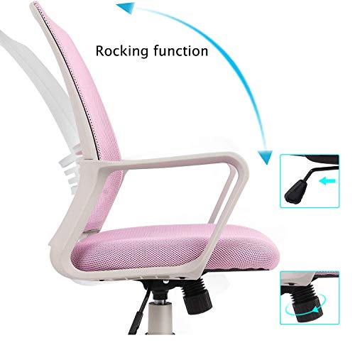 Office Chair, Desk Chair Home Office Chair Mesh Computer Chair Ergonomic Office Chair with Lumbar Support Armrests, Mid Back Task Chair Adjustable Swivel Rolling Chair for Home Office, Living Room