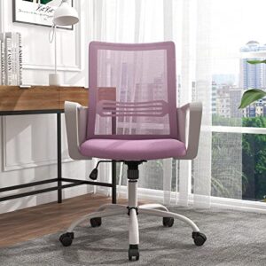 Office Chair, Desk Chair Home Office Chair Mesh Computer Chair Ergonomic Office Chair with Lumbar Support Armrests, Mid Back Task Chair Adjustable Swivel Rolling Chair for Home Office, Living Room