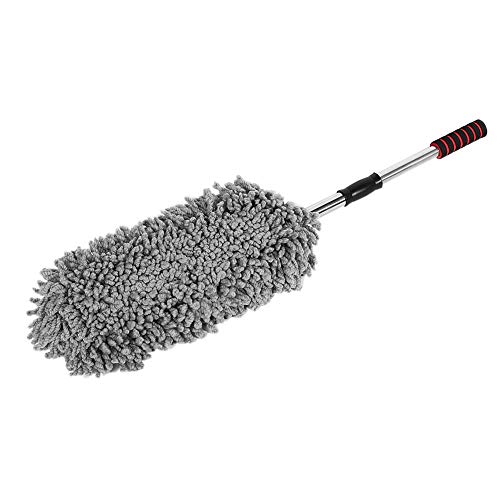 ZTB Car Cleaning Brush, Portable Washable Window Duster with Extendable Retractable Rod for Cleaning, Waxing, Dustproof, Etc (Gray), ZTB Car Cleaning Brush, Portable Washable Window DDuster Car D