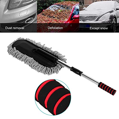 ZTB Car Cleaning Brush, Portable Washable Window Duster with Extendable Retractable Rod for Cleaning, Waxing, Dustproof, Etc (Gray), ZTB Car Cleaning Brush, Portable Washable Window DDuster Car D