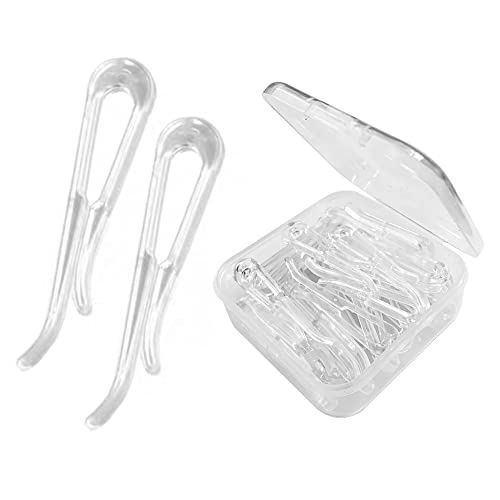 30 Pcs Clear Alligator Clips, Transparent U Shape Plastic Shirt Clips for Ties, Pants, Medal Ribbon - 1.5 inch/38mm