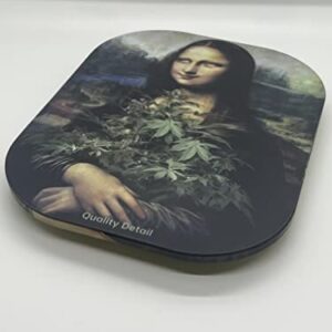 Quality Detail Premium Lisa Decor Metal Rolling Tray with Magnetic Lid 7x5 inch Perfect Backpack Size for on The go!