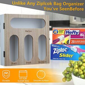 Bag Storage Organizer, Ziplock Bag Storage Organizer for Kitchen Drawer, Compatible with Gallon, Quart, Sandwich, Slider & Snack Variety Size Bag